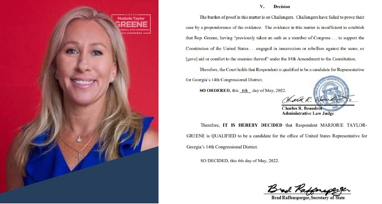 Administrative case in Georgia challenging Marjorie Taylor Greene’s ...